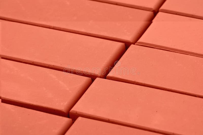 Red Bricks or Hollow Clay Blocks with Thermal Insulation Inside. Stock ...