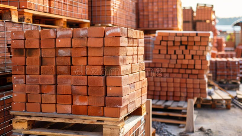 Stack of Bricks in a Construction Site during Daytime Stock ...
