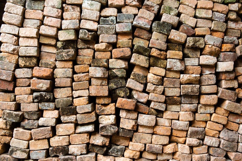 Stack of Bricks from Demolition Stock Image - Image of backdrop, brick ...