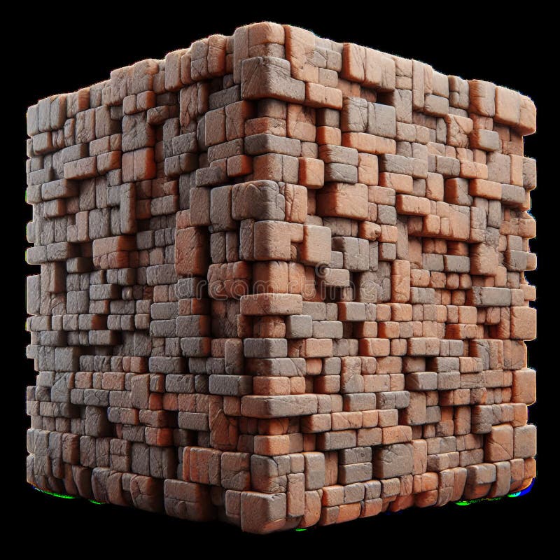 Stack of bricks isolated stock photo. Illustration of architecture ...