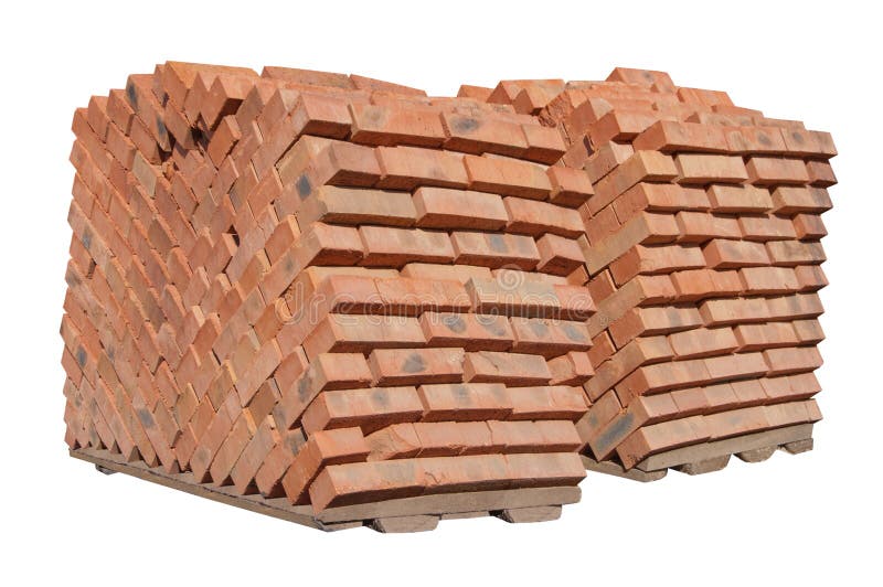 Stack of bricks isolated stock image. Image of building - 74720967