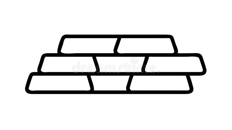 Stack of Bricks Material Icon Vector Illustration, Vector Design ...