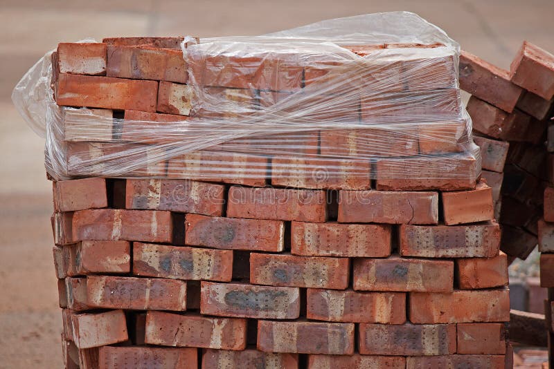 Stack of bricks stock photo. Image of bricks, delivery - 91172494