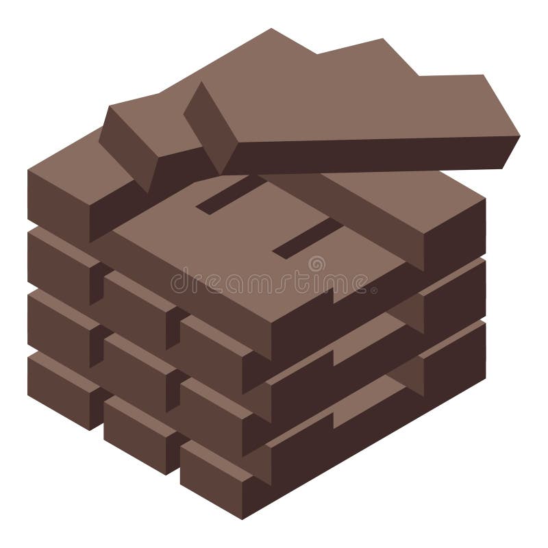 Construction Material Stack of Bricks for Building Stock Illustration ...