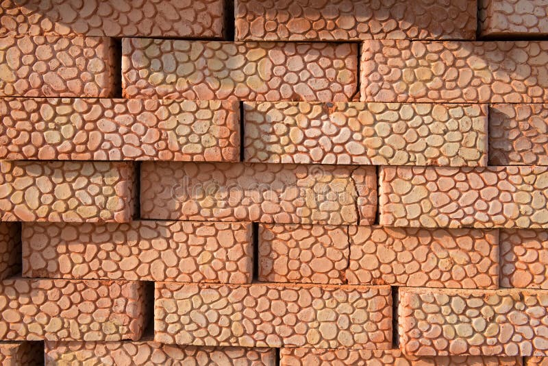 A stack of bricks stock photo. Image of textural, clay - 232072506