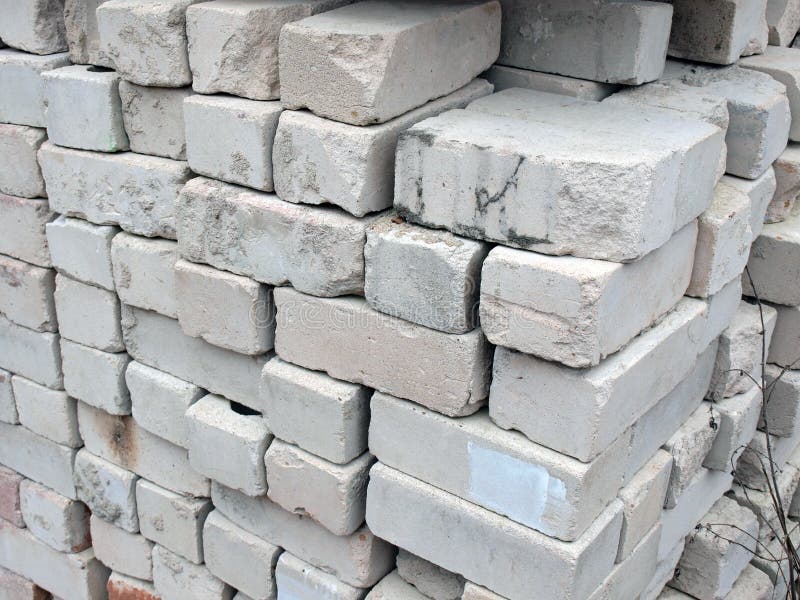 Stack of bricks stock photo. Image of detail, weathered - 167495102