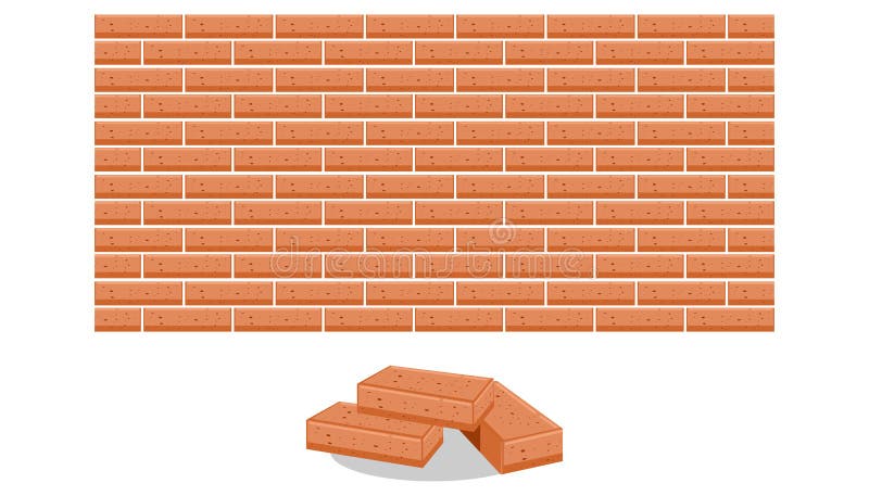 Stack of Bricks Vector Illustration Stock Vector - Illustration of ...