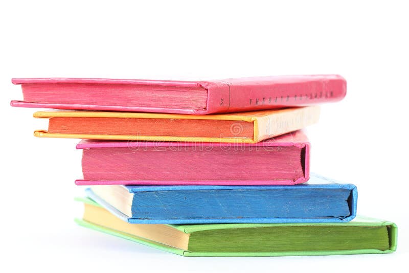 Stack of bright books stock photo. Image of faculty, intellectual ...