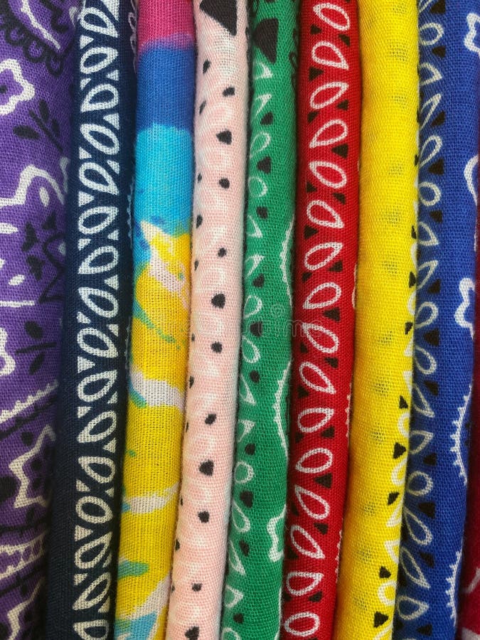 Stack of Bright Colored Bandanas Stock Photo - Image of virus ...