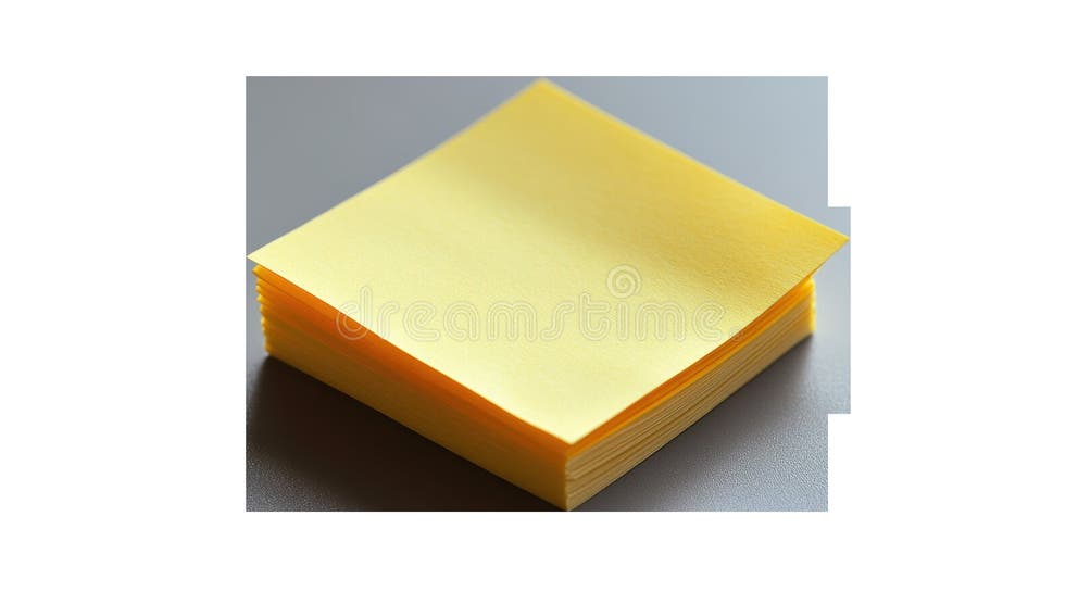 Bright Yellow Sticky Notes Stacked Neatly on a White Background for ...