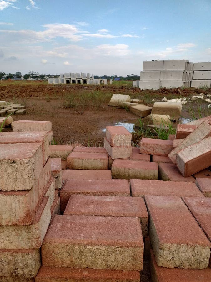 Stack of the briks stock image. Image of floor, rock - 266963435