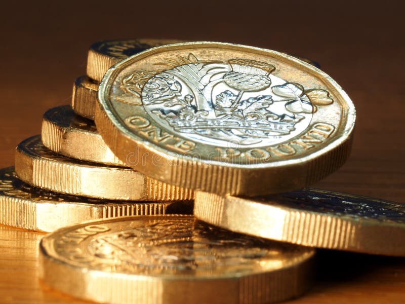 Stack Of British Pound Coins Stock Image - Image of finance, eight ...