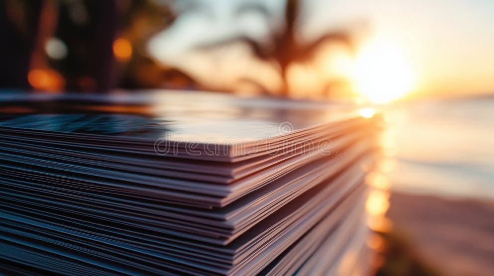 Stack brochures stock image. Image of wood, clean, newspaper - 368276385