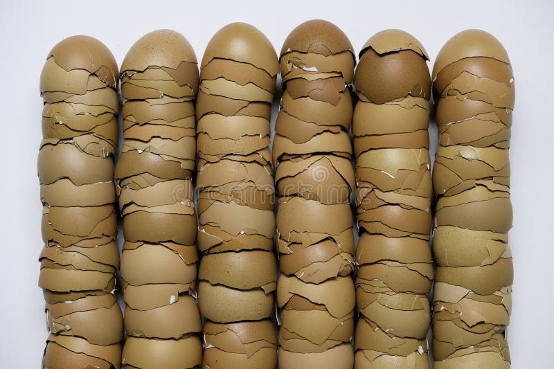 Stack of broken egg shells stock image. Image of fragile - 376831167