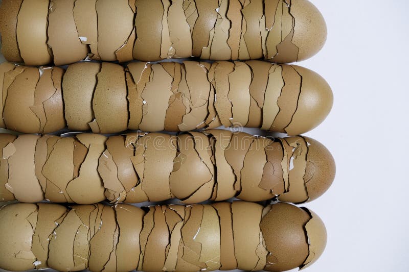 Stack of broken egg shells stock photo. Image of messy - 376831310