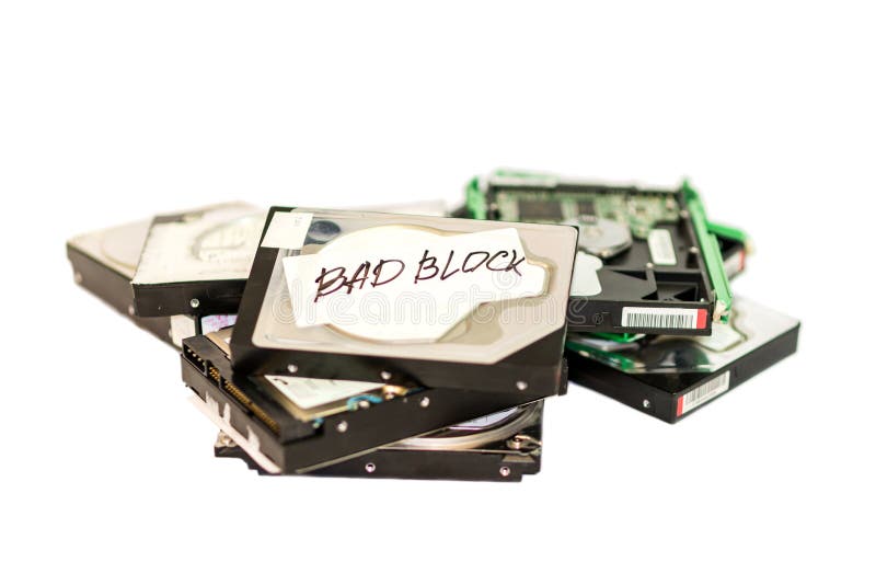 Stack of Broken Hard Disk Drives. Stock Image - Image of memory, inside ...