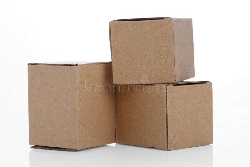 Stack of Cardboard Box ,isolated Stock Photo - Image of shipping ...