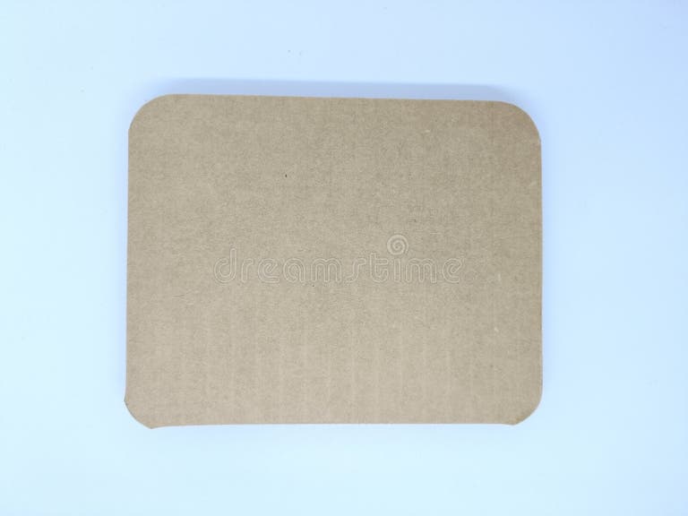 Stack of Brown Corrugated Cardboard Sheets with Rounded Edges Placed on ...