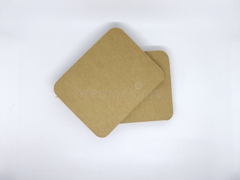 Stack of Brown Corrugated Cardboard Sheets with Rounded Edges Placed on ...