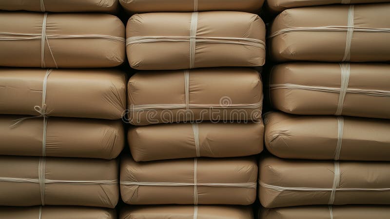A Stack of Brown Paper Bags with a White String Tied To Them ...
