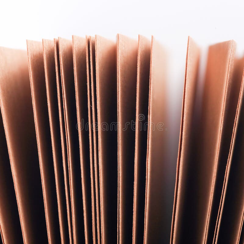 Stack of Brown Paper Page Document Stock Image - Image of file, data ...