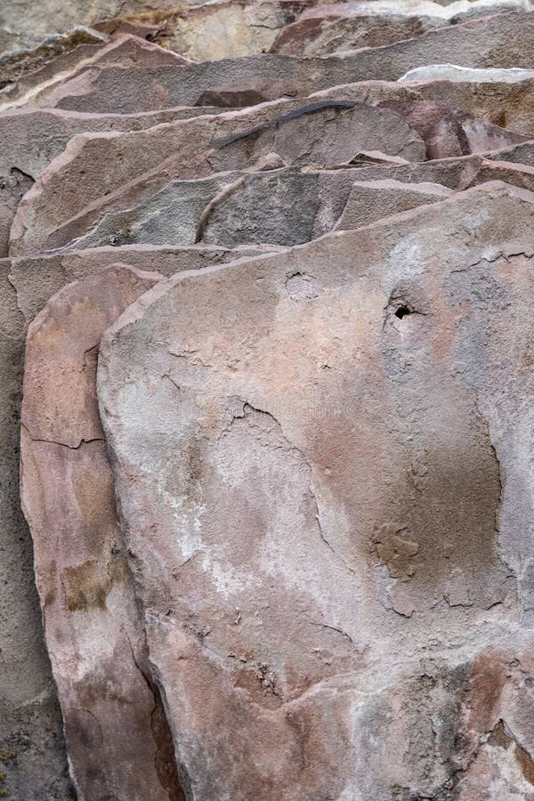 A Stack of Brown Slate Stones at a Construction Site Stock Photo ...