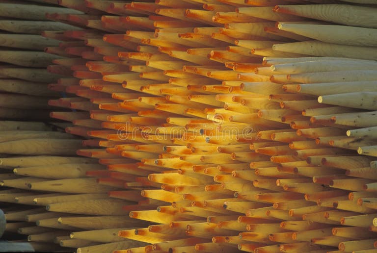 A Stack of Bundled Fence Posts Stock Photo - Image of global ...