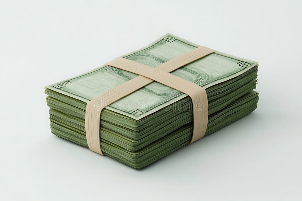 Stack of Bundled Money Ready for Use with Crisp Banknotes and Organized ...