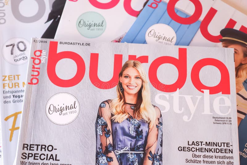 A Stack of Burda Magazines for Handicrafts and Current Fashion Trends ...
