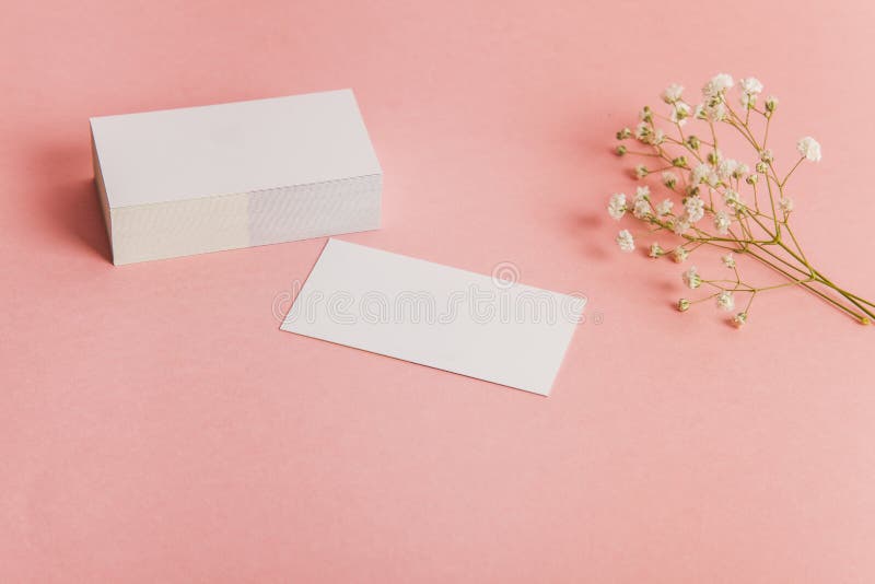 Stack Business Cards Flower. High Quality Photo Stock Image - Image of ...