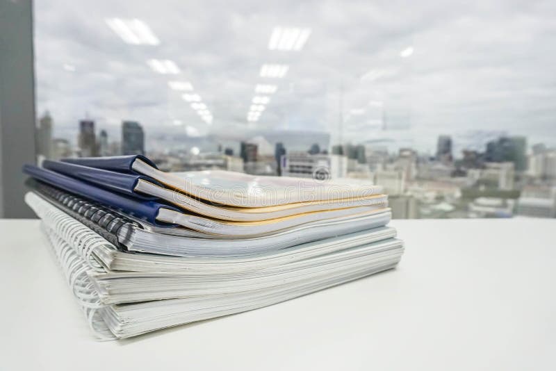 Stack of Business Folder and Documents for Audit Stock Image - Image of ...