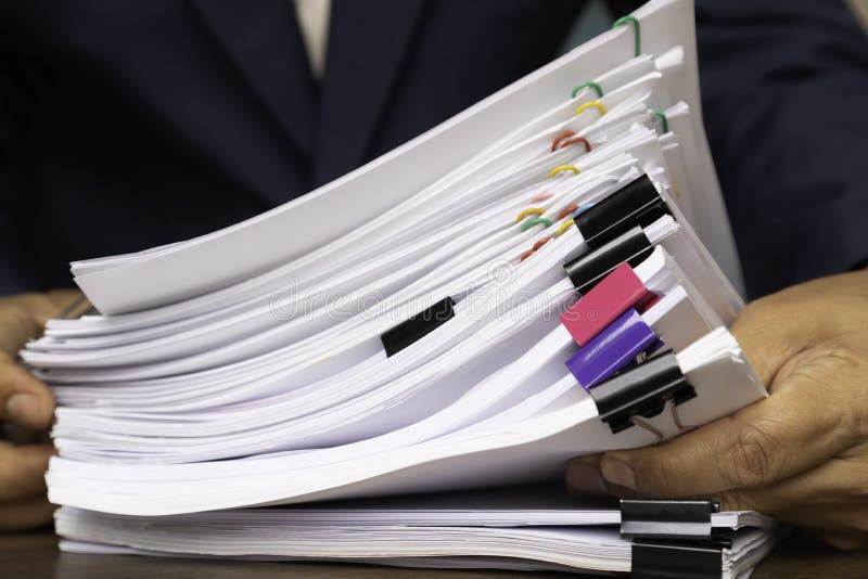 Stack of business paper stock image. Image of heap, paper - 185579991