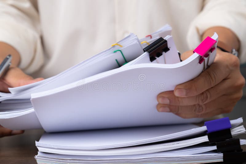Stack of Business Overload Paper Stock Image - Image of data, folder ...