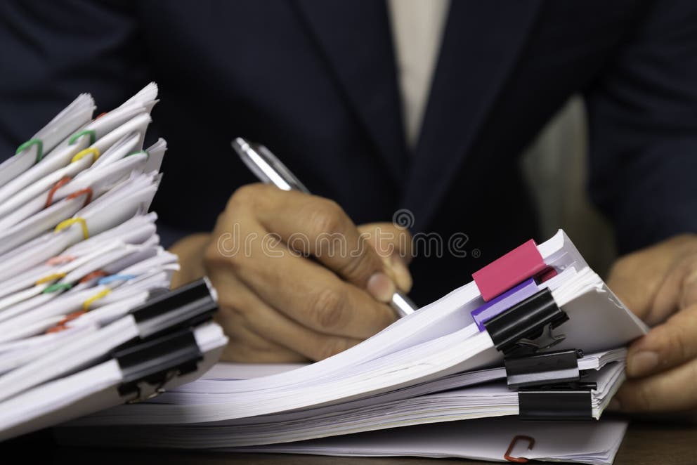 Stack of business paper stock photo. Image of paper - 185579988