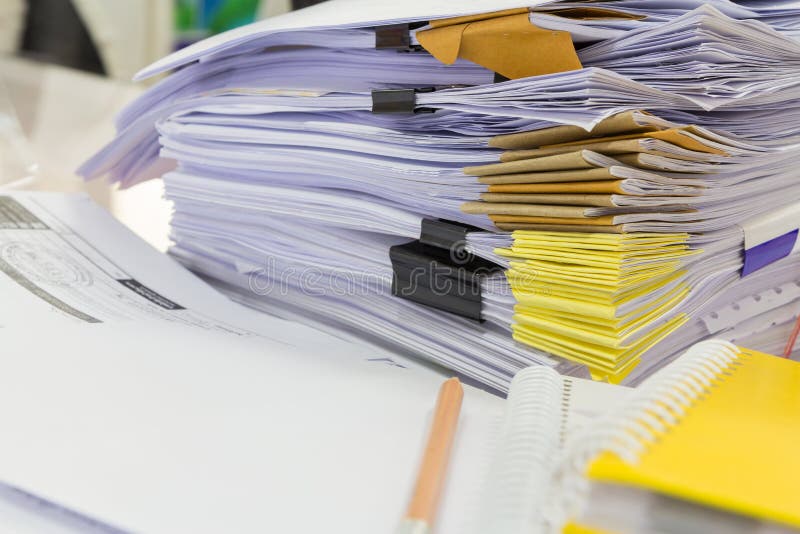 Stack of business papers stock photo. Image of exam, papers - 69931542