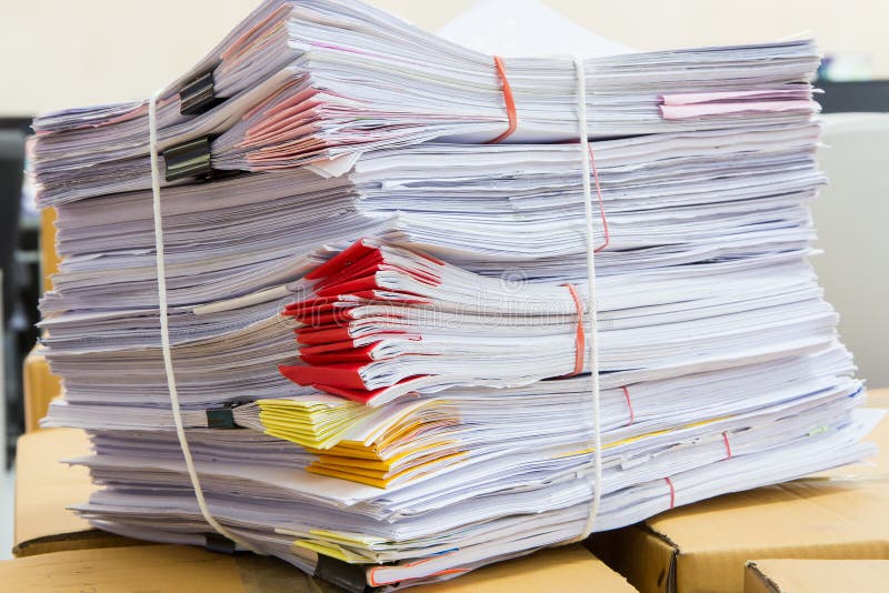 Stack of business papers stock photo. Image of offer - 51521884