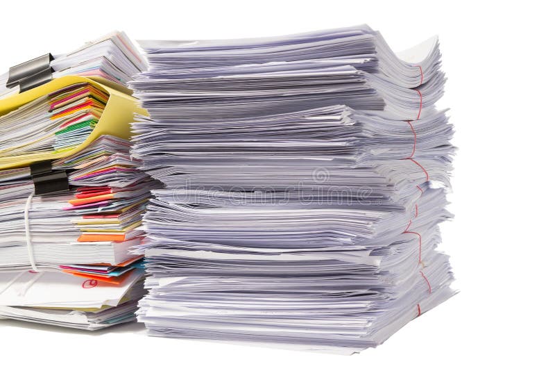 Stack of business papers stock photo. Image of office - 89618378