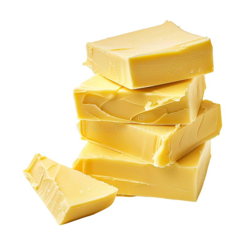 Stack of Butter Slices on Transparent Background - Ai Generated Stock ...