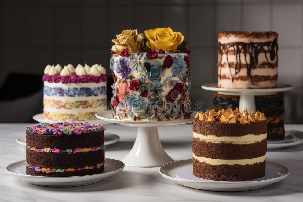 A Stack of Cakes, Each Layer with a Different Flavor and Frosting ...