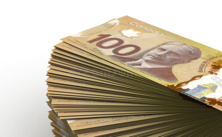 Stack of Canadian Dollar stock illustration. Illustration of canada ...