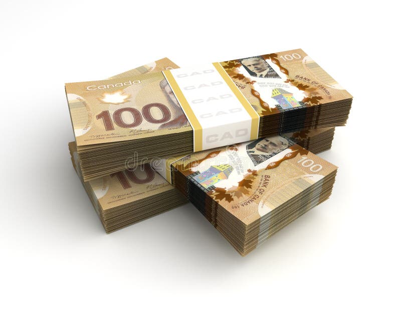 Stack of Canadian Dollar stock illustration. Illustration of savings ...
