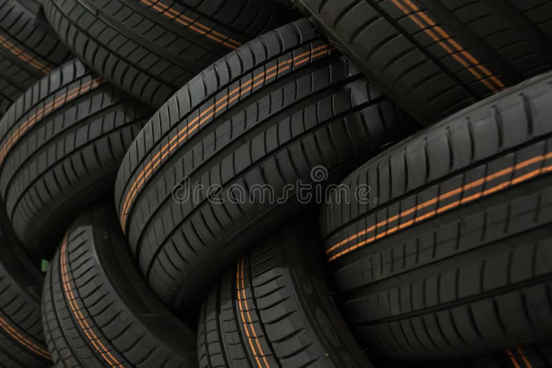 Stack of Car Tires with Shadow Deep of View. Great for Backgrounds ...