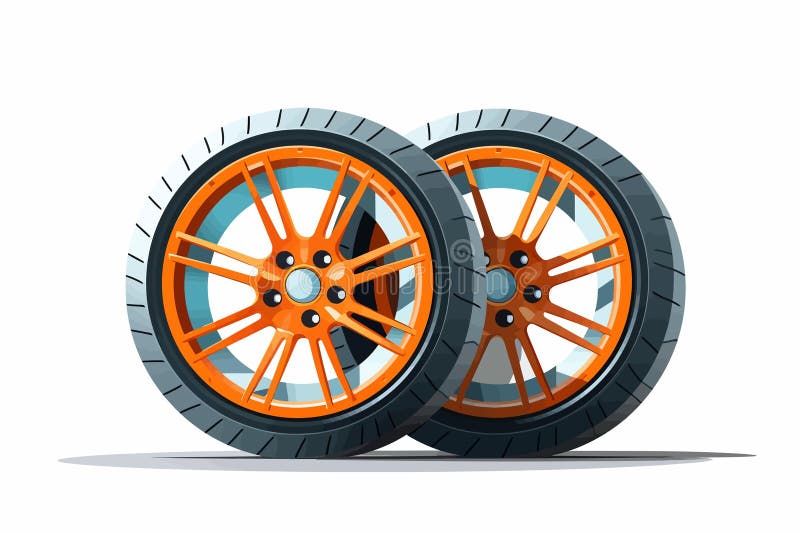 Stack of Car Wheels Isolated Vector Style Illustration Stock Vector ...