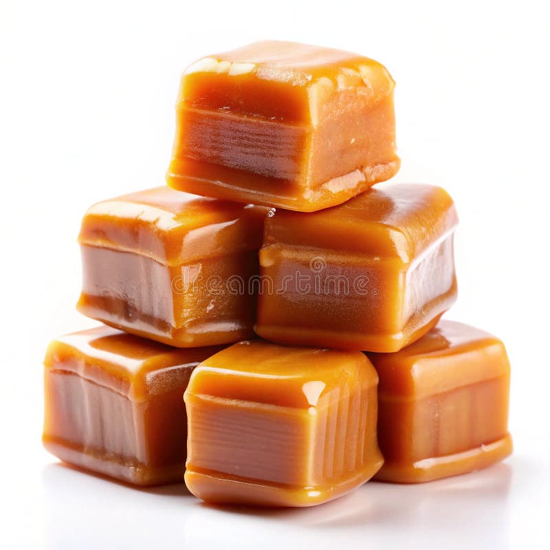 Stack of caramel candies stock illustration. Illustration of sugar ...