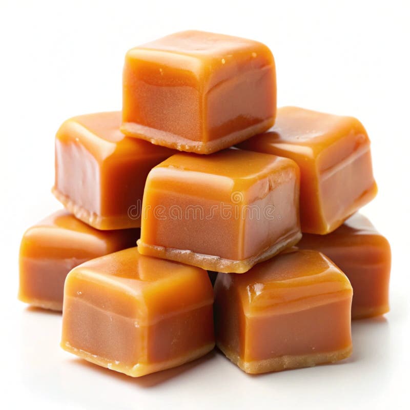 Stack of caramel candies stock illustration. Illustration of ...
