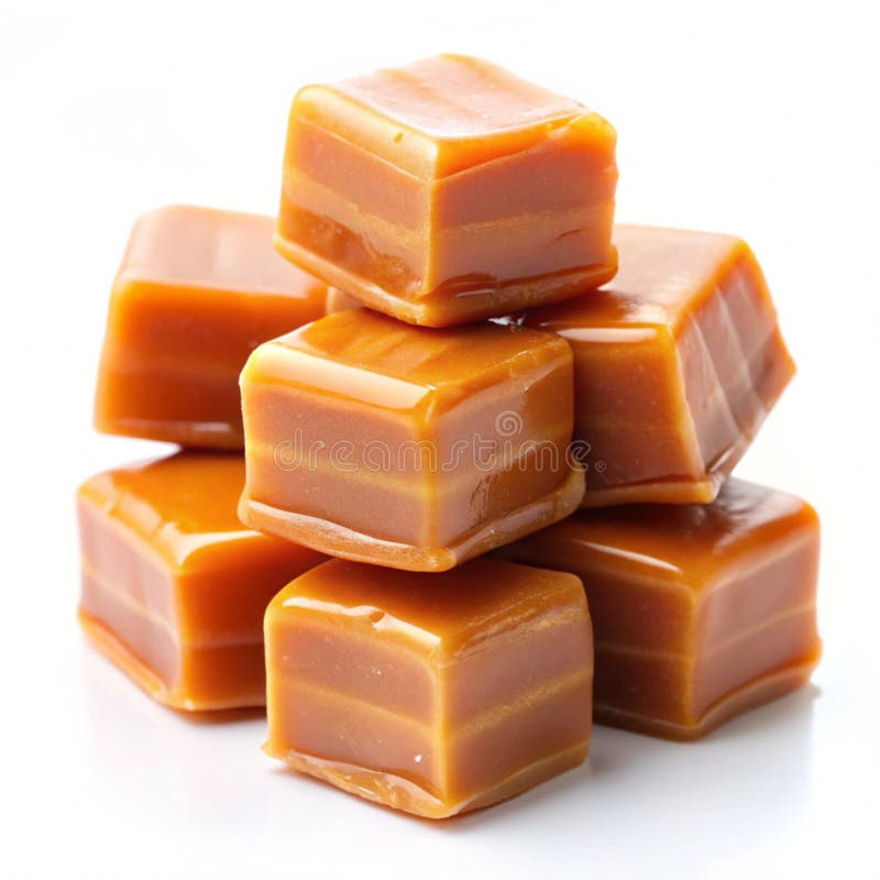 Stack of caramel candies stock illustration. Illustration of sweet ...