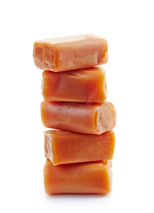 Stack of caramel candies stock photo. Image of condensed - 56222524