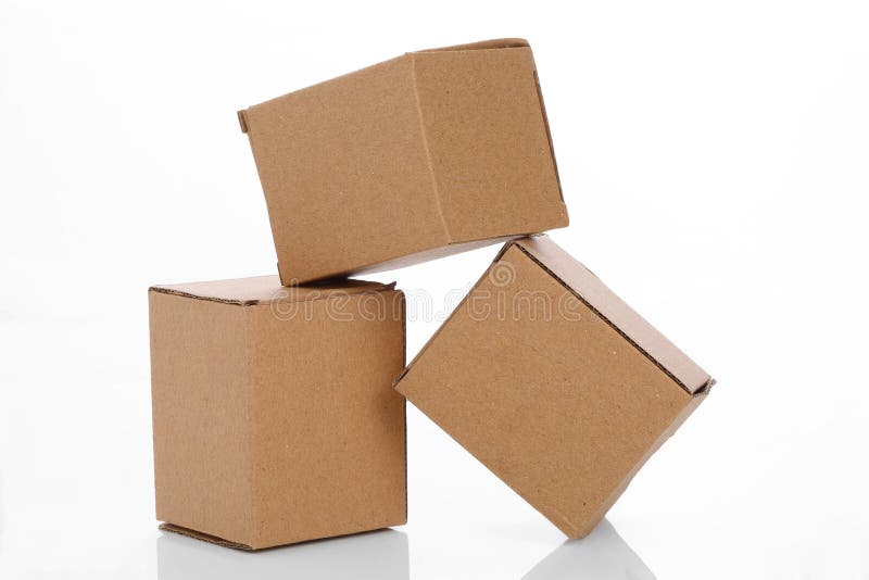 Stack of Cardboard Box ,isolated Stock Image - Image of pile, plain ...