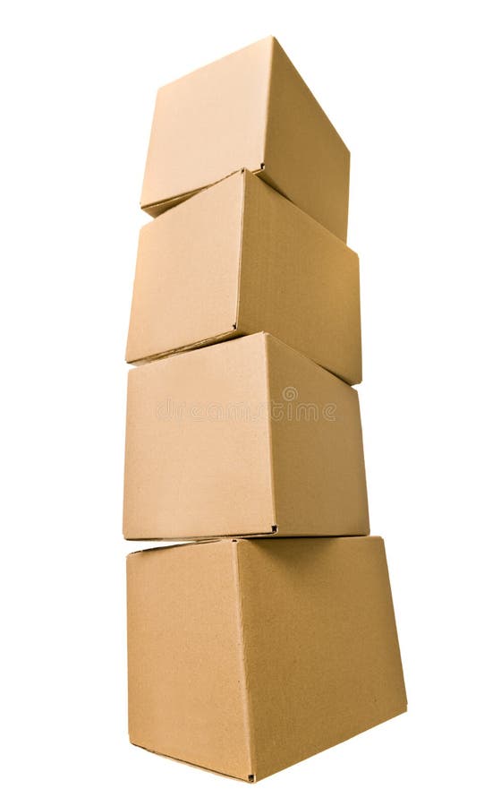 Stack of cardboard boxes stock photo. Image of pack, brown - 20203774
