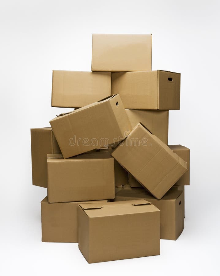 Stack of Cardboard Boxes stock photo. Image of empty - 25060696